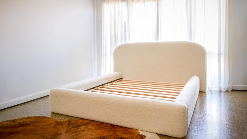 Tulum Boucle Bed – Kamari Furniture